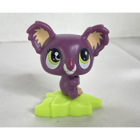 Hasbro | Toys | Littlest Pet Shop Lps 2 Koala Purple With Green Base ...